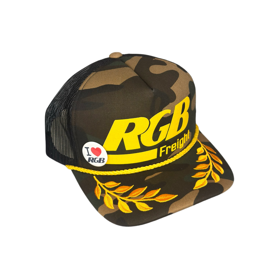 Artisanal Streetwear - RGB Freight Trucker Hat - ROYGBIV.WORLD