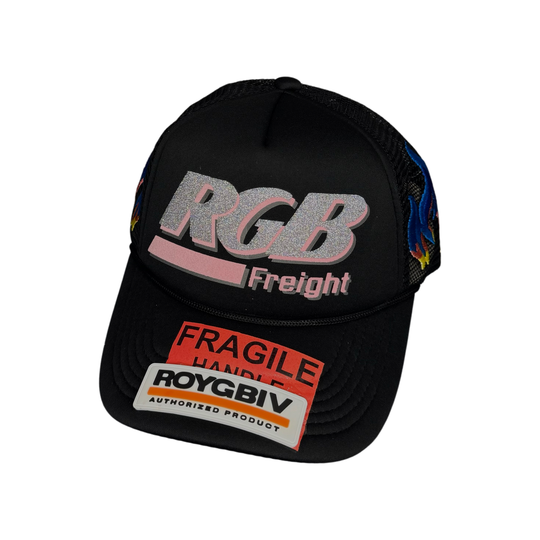 Artisanal Streetwear - RGB Freight Trucker Hat - ROYGBIV.WORLD