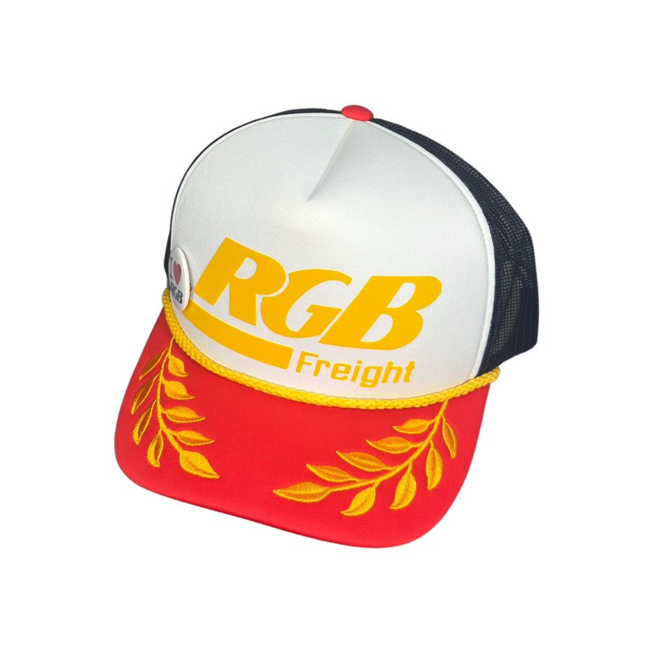 Artisanal Streetwear - RGB Freight Trucker Hat - ROYGBIV.WORLD