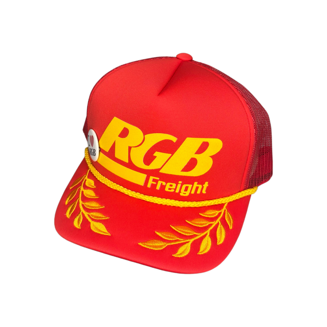 Artisanal Streetwear - RGB Freight Trucker Hat - ROYGBIV.WORLD