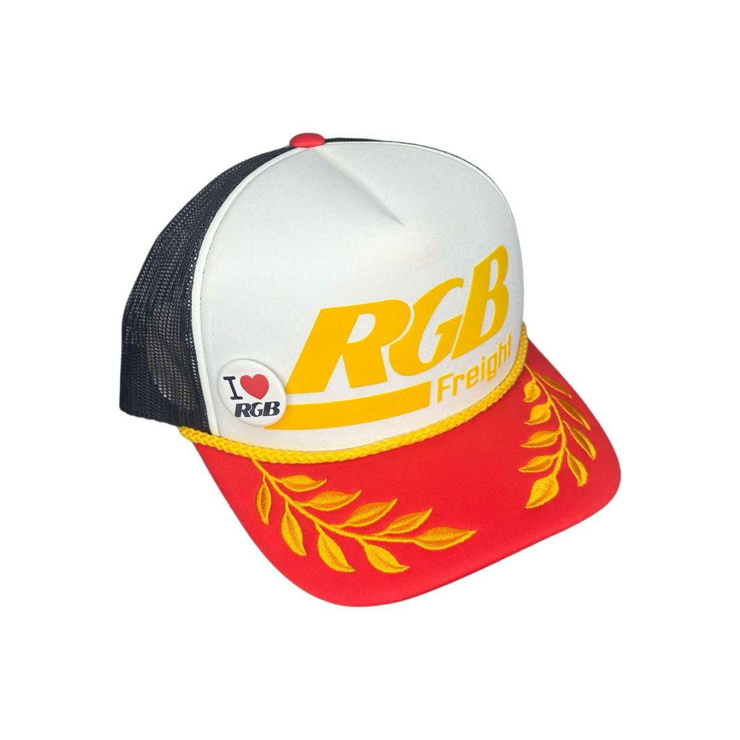 Artisanal Streetwear - RGB Freight Trucker Hat - ROYGBIV.WORLD